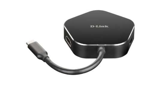 USB hub D-Link DUB-M420 4-v-1 USB-C s polnilnimi vrati HDMI/USB-C, črna ...