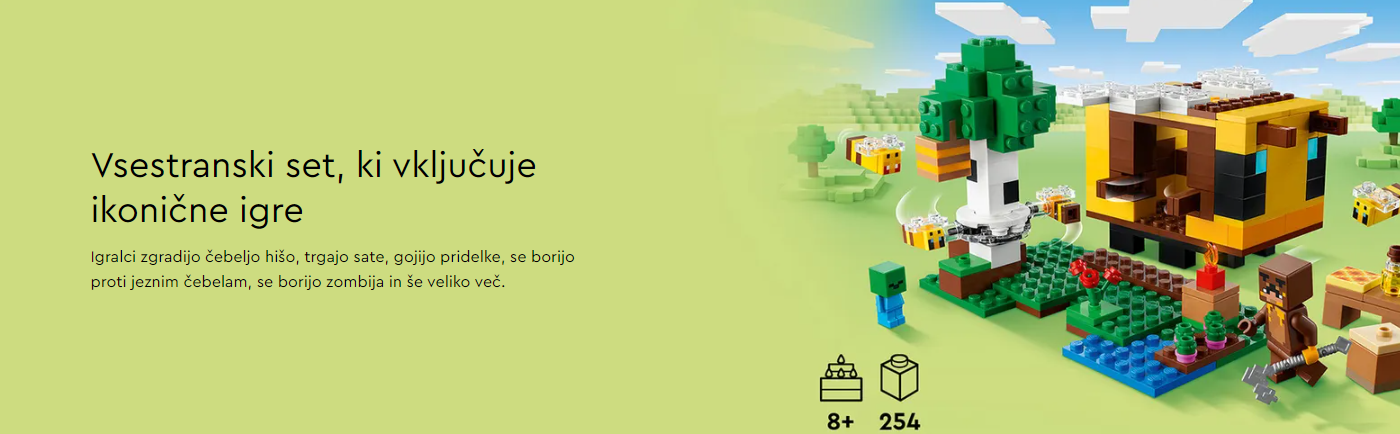 Kocke Lego® Minecraft™: Čebelja koča (21241) | Enaa