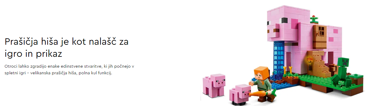 Kocke Lego® Minecraft™ Pujsova hiša (21170) | Enaa