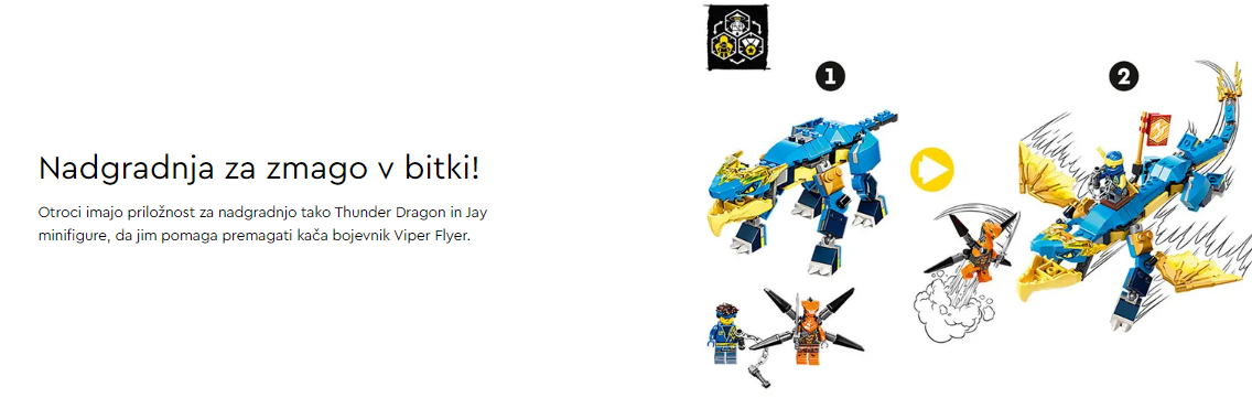 Kocke Lego® Ninjago® Jayev EVO gromoviti zmaj (71760) | Enaa
