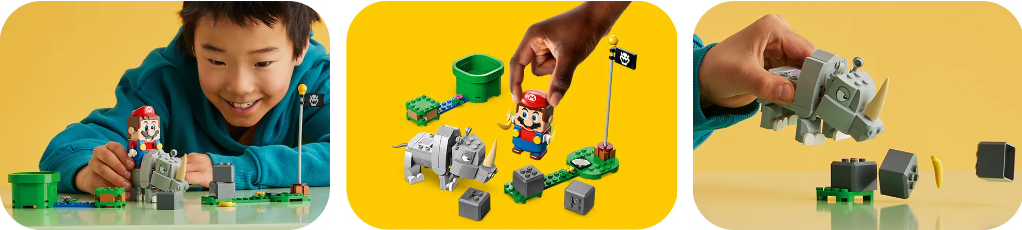Kocke Lego ® Super Mario™: Razširitveni komplet Rambi Rhino (71420) | Enaa