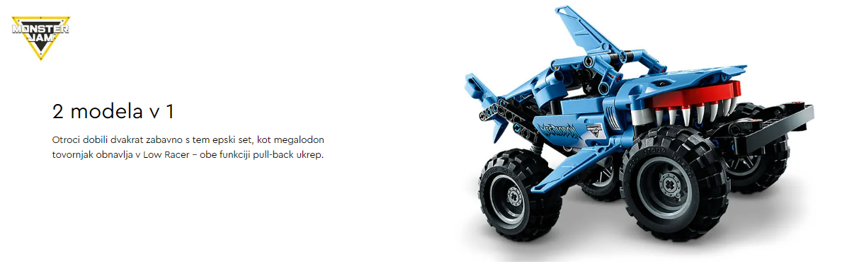 Kocke Lego® Technic™ Monster Jam™ Megalodon™ (42134) | Enaa