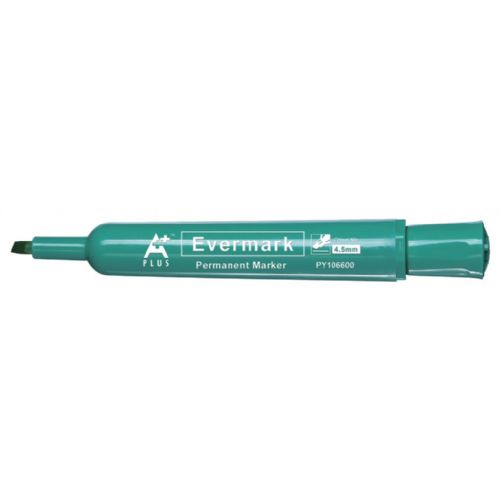 A PLUS Permanentni marker EVERMARK, zelen prirezana konica 12 KOS | Enaa