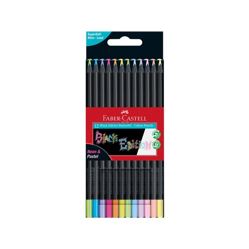 Barvice Faber Castell, set Black Edition, trikotne, 12 kos | Enaa