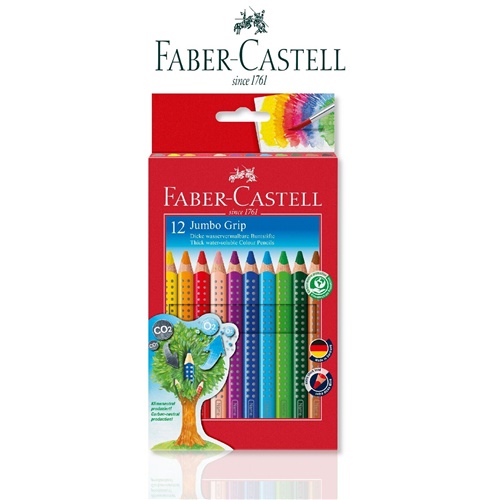 Barvice, Faber Castell Jumbo Grip, trikotne, set, 12 kos | Enaa