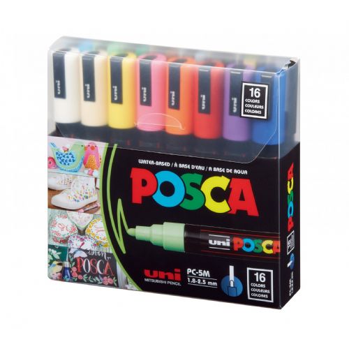 Marker Uni PC-5M POSCA, set 16/1 | Enaa