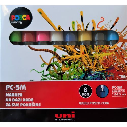 Marker Uni PC-5M POSCA, set 8/1 | Enaa