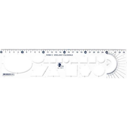 NO-MA 5 šablona, 30cm ravnilo