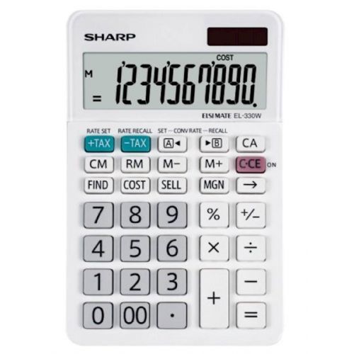SHARP kalkulator EL330W, 10M, namizni | Enaa