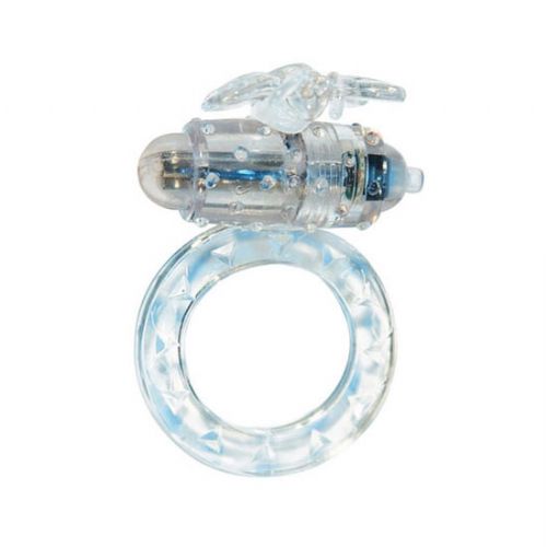 Vibracijski erekcijski obroček Toy Joy Flutter Ring, prozoren | Enaa