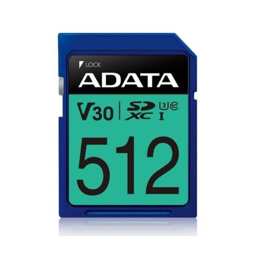 Spominska kartica ADATA Premier Pro 512 GB, SD XC (ASDX512GUI3V30S-R) | Enaa