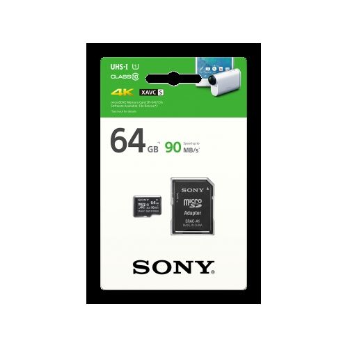 Spominska kartica Sony MicroSD 64GB Class 10+Adapter, hitrost 90MB | Enaa