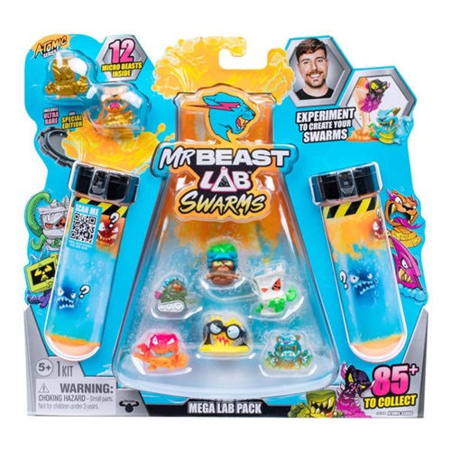 Moose Toys MrBeast Lab Swarms S2 Mega Lab 12-delni paket igrač figuric ...