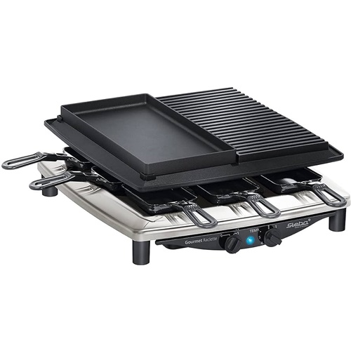 Aparat za raclette Steba RC 4 Plus Deluxe, črno-srebrn | Enaa