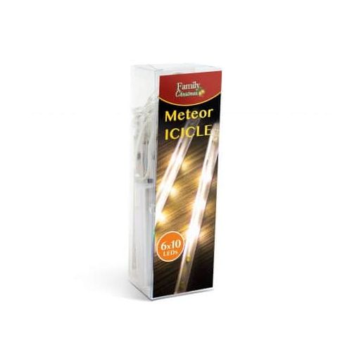 LED ledene sveče meteor na baterije 60 LED 11,5cm toplo bele 3xAA | Enaa