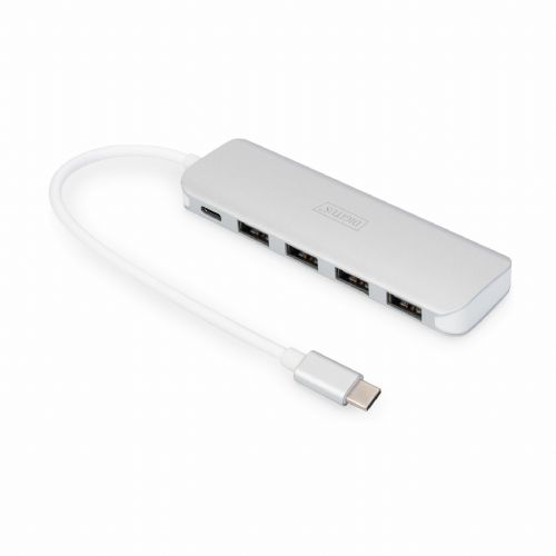 Digitus hub USB 3.0 4xA + TipC srebrn DA-70242-1 | Enaa