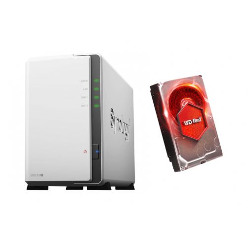 NAS Synology DS-216j + 4TB Trdi disk WD RED | Enaa