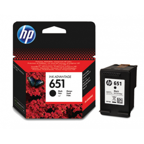Črno črnilo HP 651 Black Ink Cartridge (C2P10AE) | Enaa