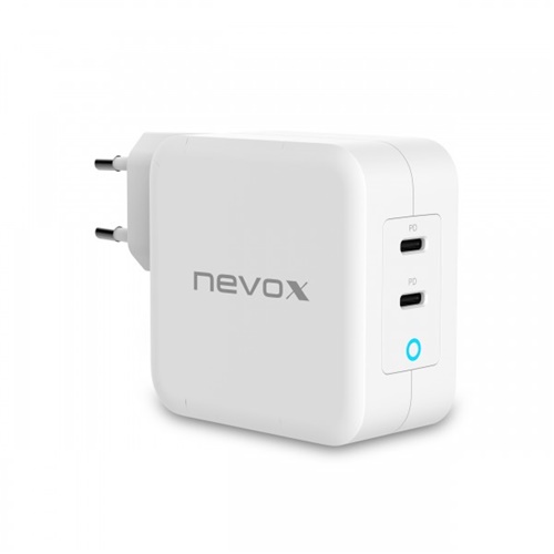 Polnilec Nevox 100 W, USB-C, bela (1918) | Enaa