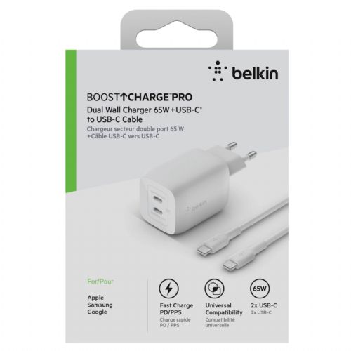 BELKIN 220v USB-C POLNILEC 65W WCH013vf2MWH-B6 | Enaa