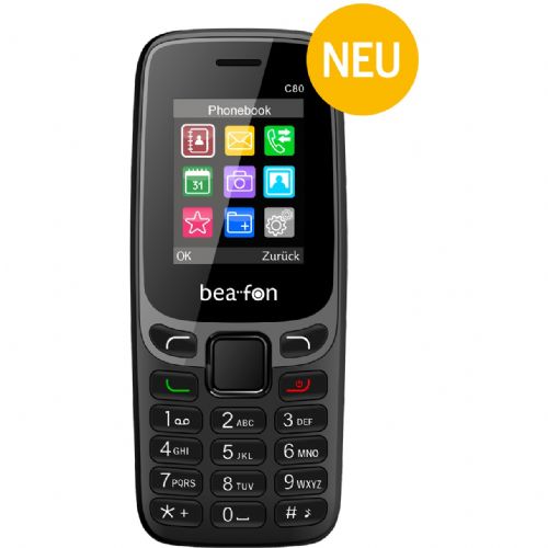 Telefon Bea-fon Classic Line C80 Feature Phone Dual-Sim črn | Enaa