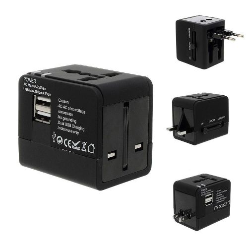 Potovalni adapter z dvema USB vhodoma | Enaa