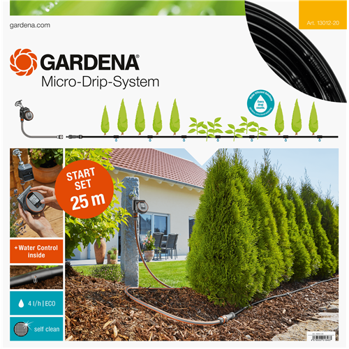 Začetni set za zasaditve v vrstah Gardena Micro Drip System M, črna (13012-20) | Enaa