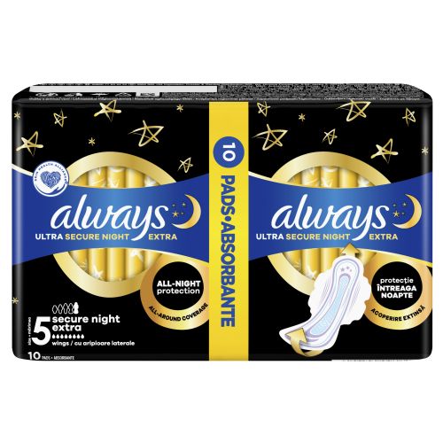 Vložki Always Ultra Secure Night Extra, 10 kos | Enaa