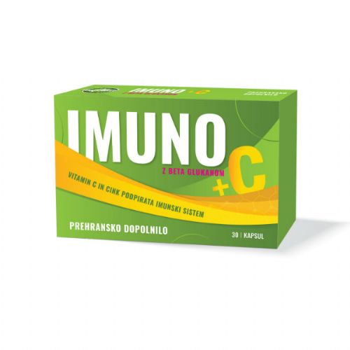 Imuno +C, beta-glukan, cink, vitamin C, 30 kapsul | Enaa